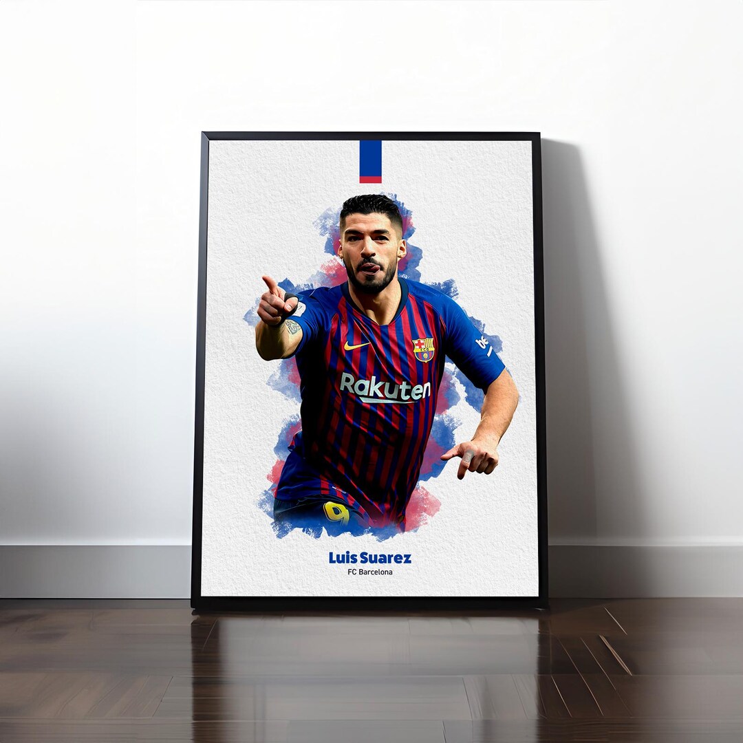 Luis Suarez Poster, Football Poster, Soccer Wall Art, Soccer Prints, FC ...