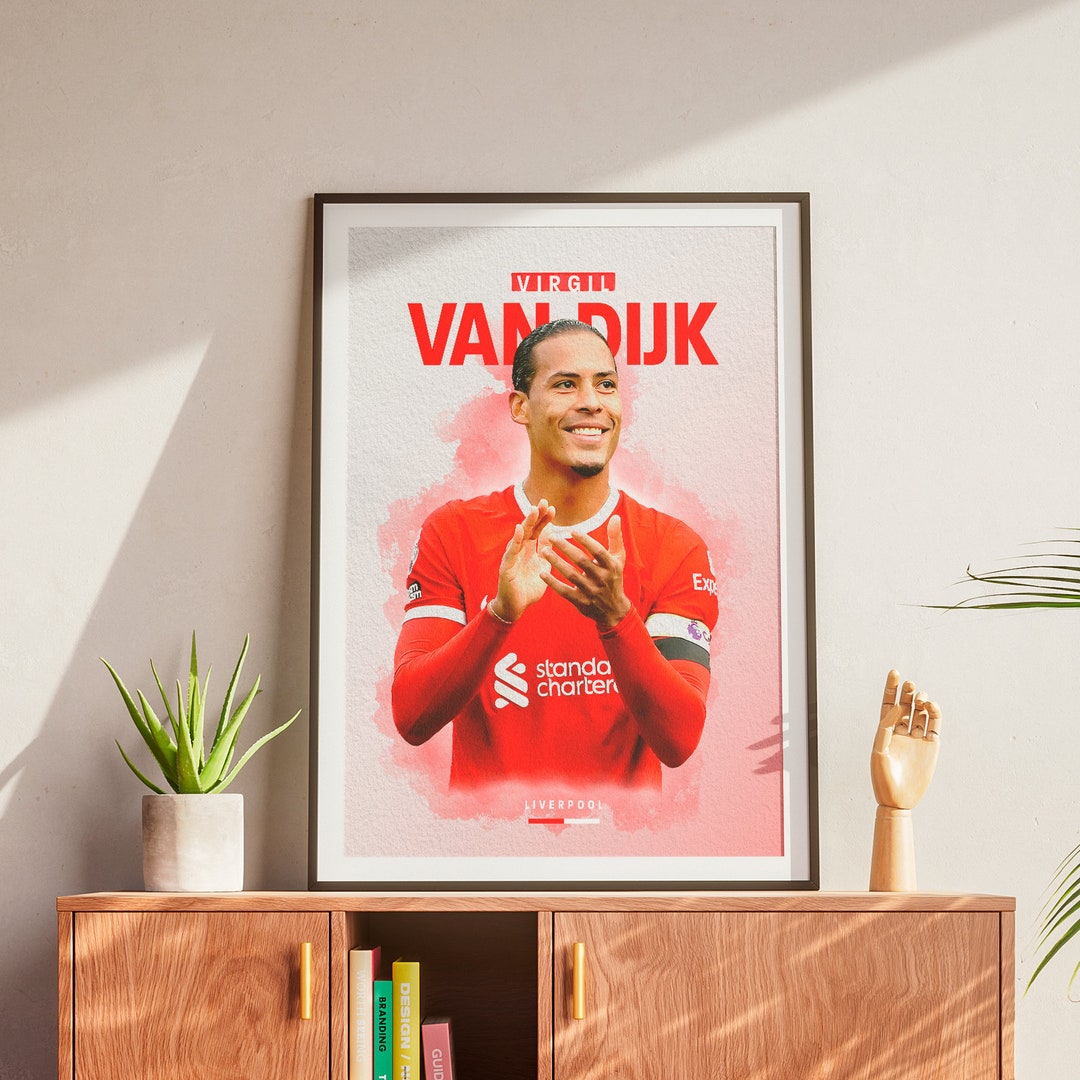 Virgil Van Dijk Poster Football Print Custom Football Wall Art ...