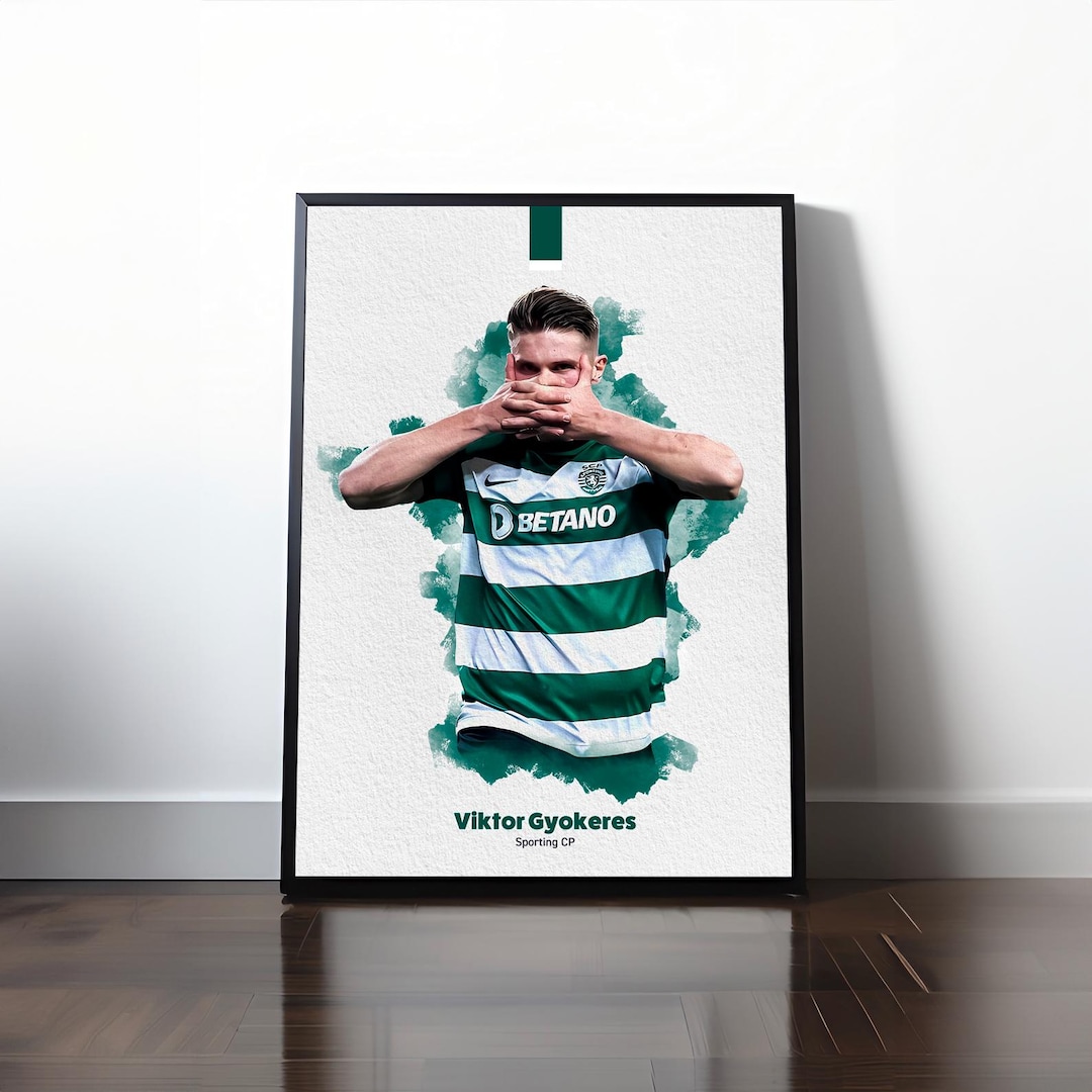 Viktor Gyokeres Poster, Football Poster, Soccer Wall Art, Soccer Prints ...