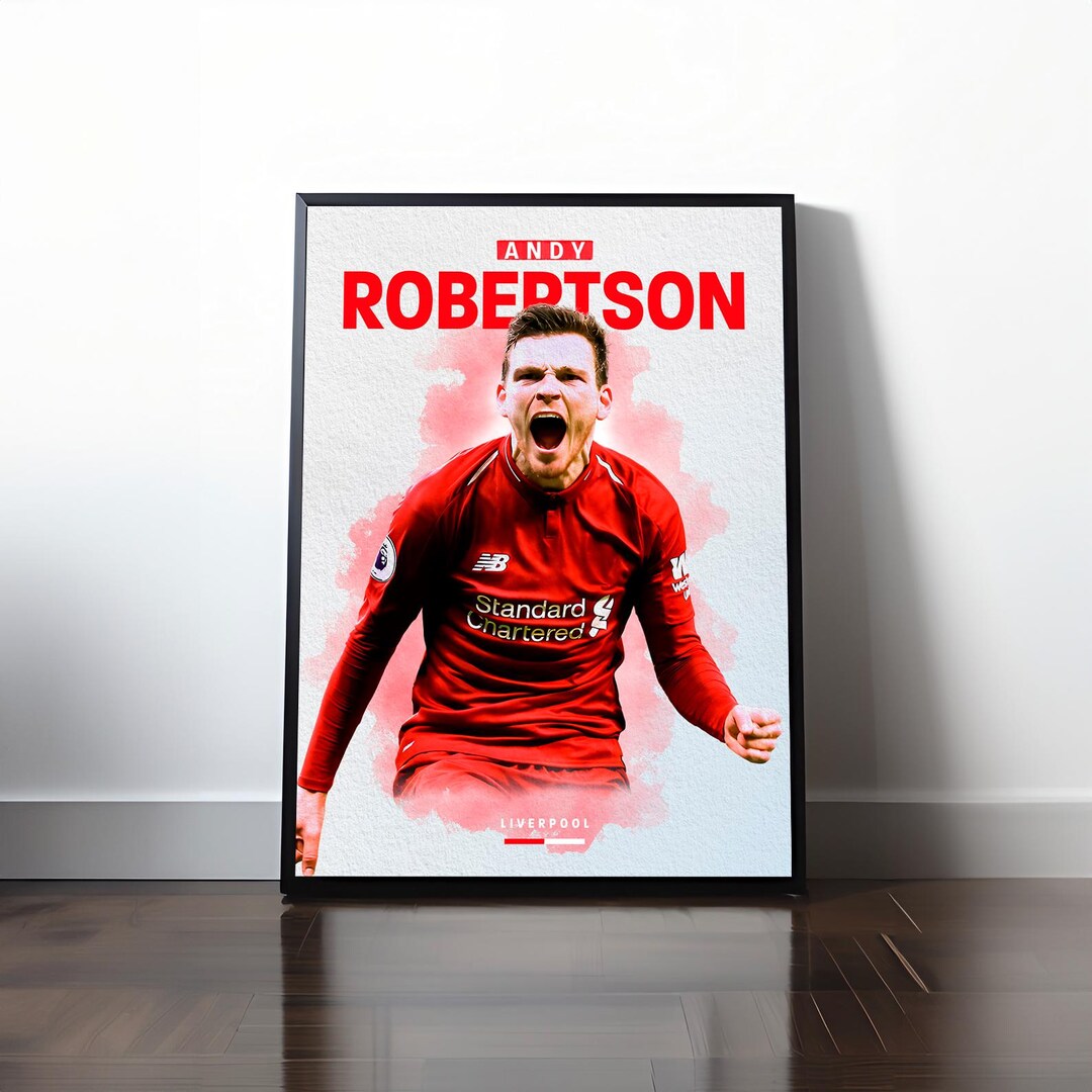Andy Robertson Poster, Sports Poster, Football Print for Liverpool Fans ...