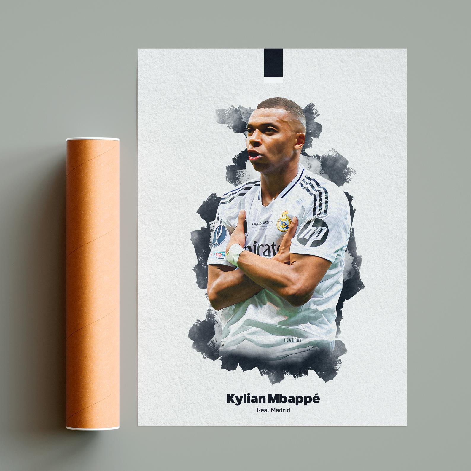 Kylian Mbappé Poster, Football Poster, Soccer Poster, Sports Poster ...