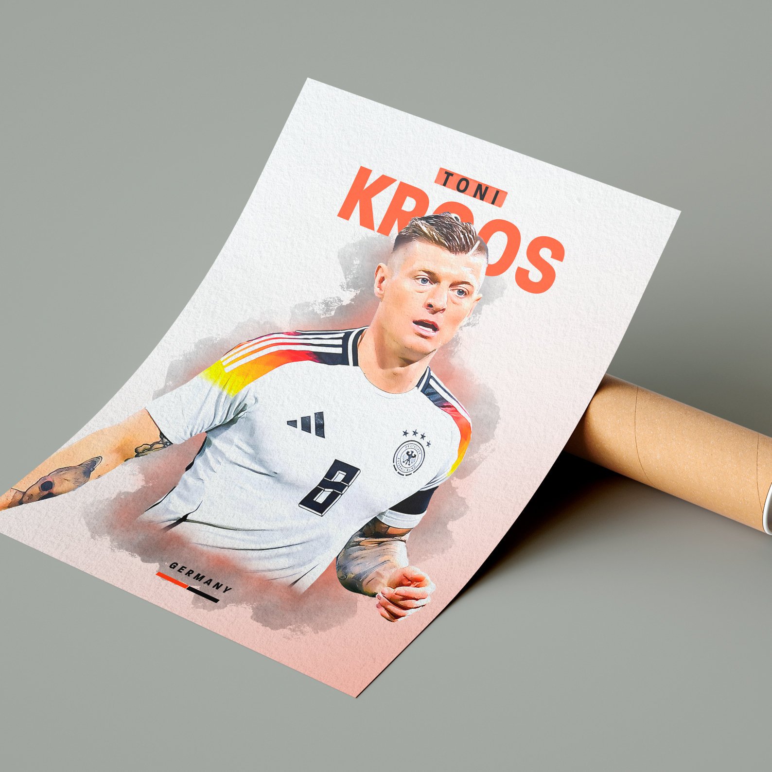 Toni Kroos Poster Football Print Custom Football Wall Art Germany Fan ...