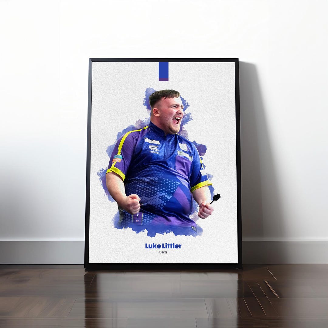Luke Littler Poster, Darts Poster, Pub Wall Art, Darts Player Gift ...