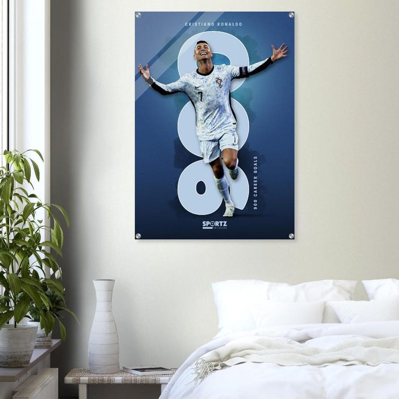 Cristiano Ronaldo Poster, Limited Edition Acrylic Print, Custom Wall ...