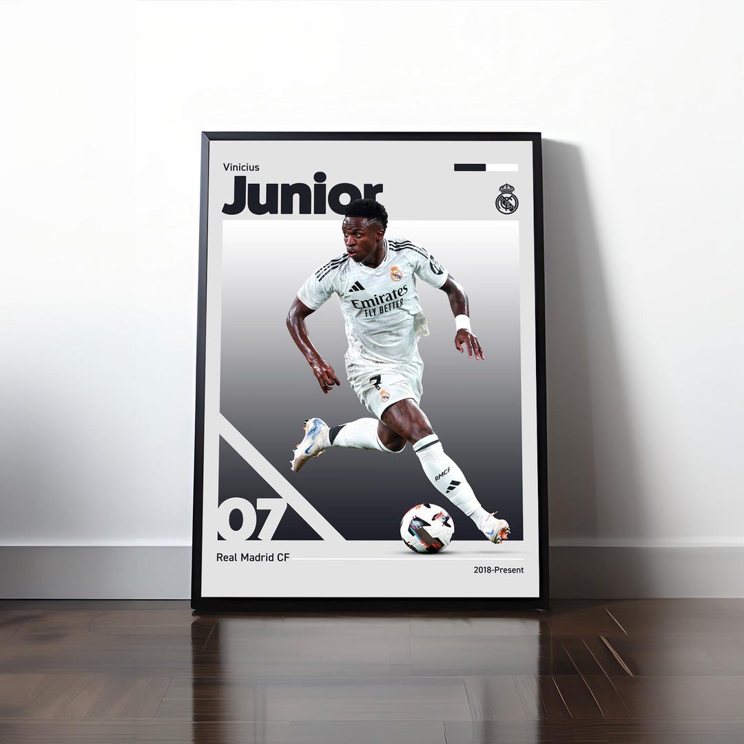 Vinicius Junior Poster, Football Poster, Sports Print, Soccer Wall Art ...