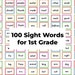 100 1st Grade Sight Word Flashcards | First Grade Learn to Read ...