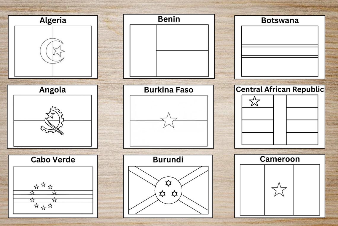 Coloring Pages Flags of Africa | Coloring African Flags | Coloring ...