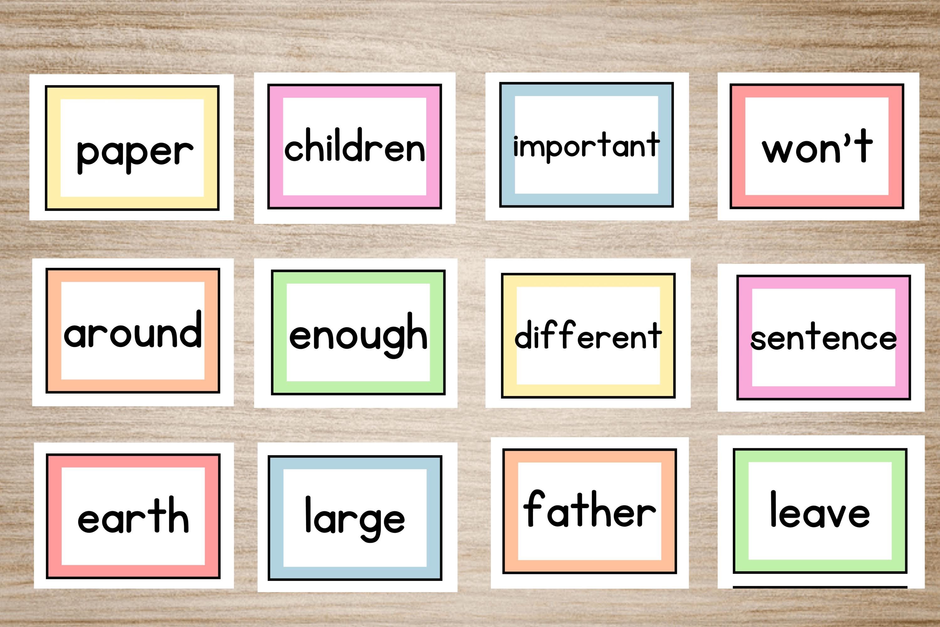 100 3rd Grade Sight Word Flashcards | Third Grade Vocabulary | 3rd ...