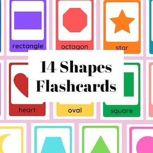 Learning Shapes Sight Word Flashcards Pre-k, Kindergarten Summer ...