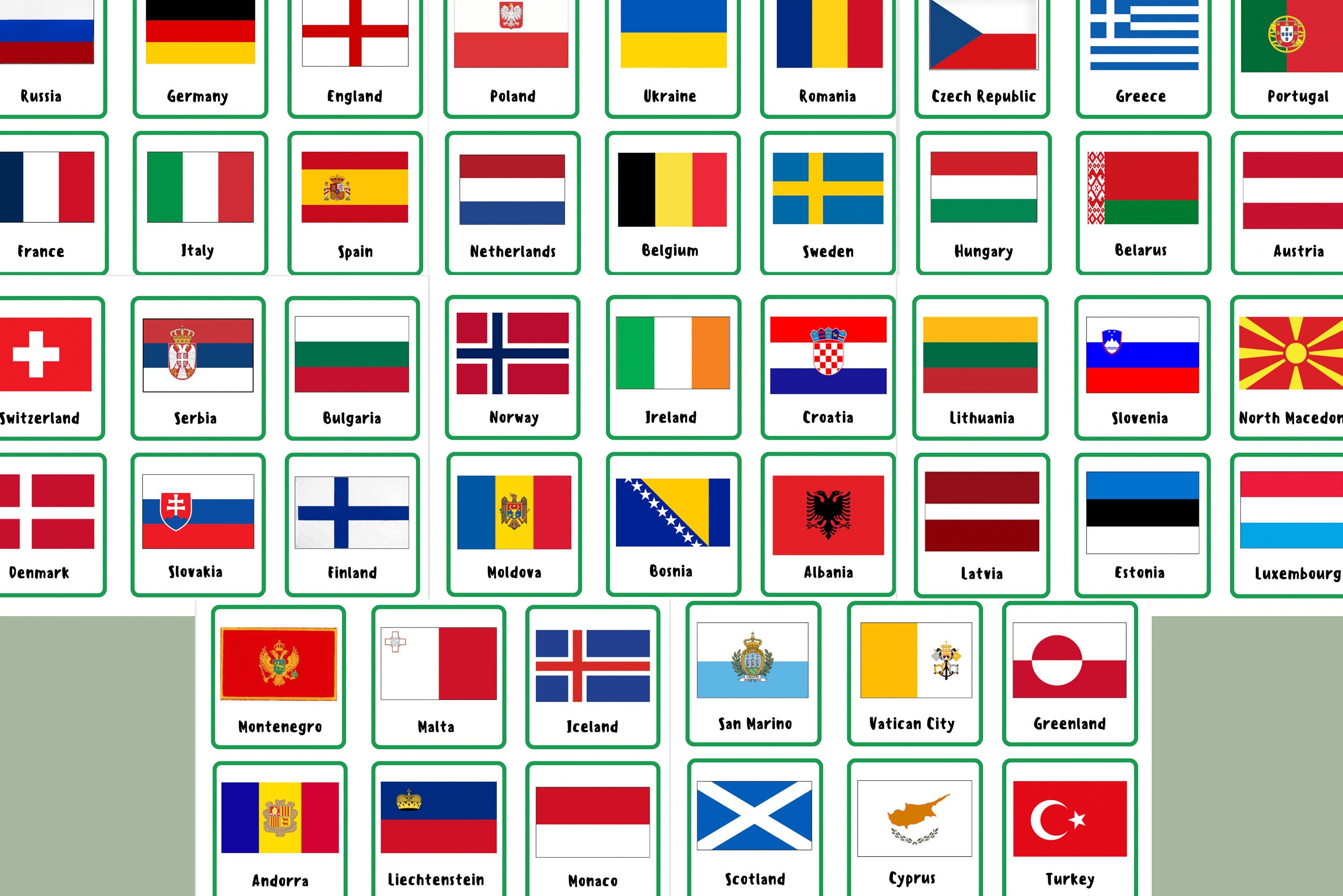 European Country Flag Flashcards | Geography | Learn the European ...