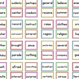 150+ 4th Grade Sight Word Flashcards | Fourth Grade Vocab | Reading ...