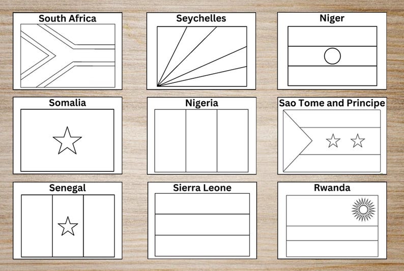 Coloring Pages Flags of Africa | Coloring African Flags | Coloring ...