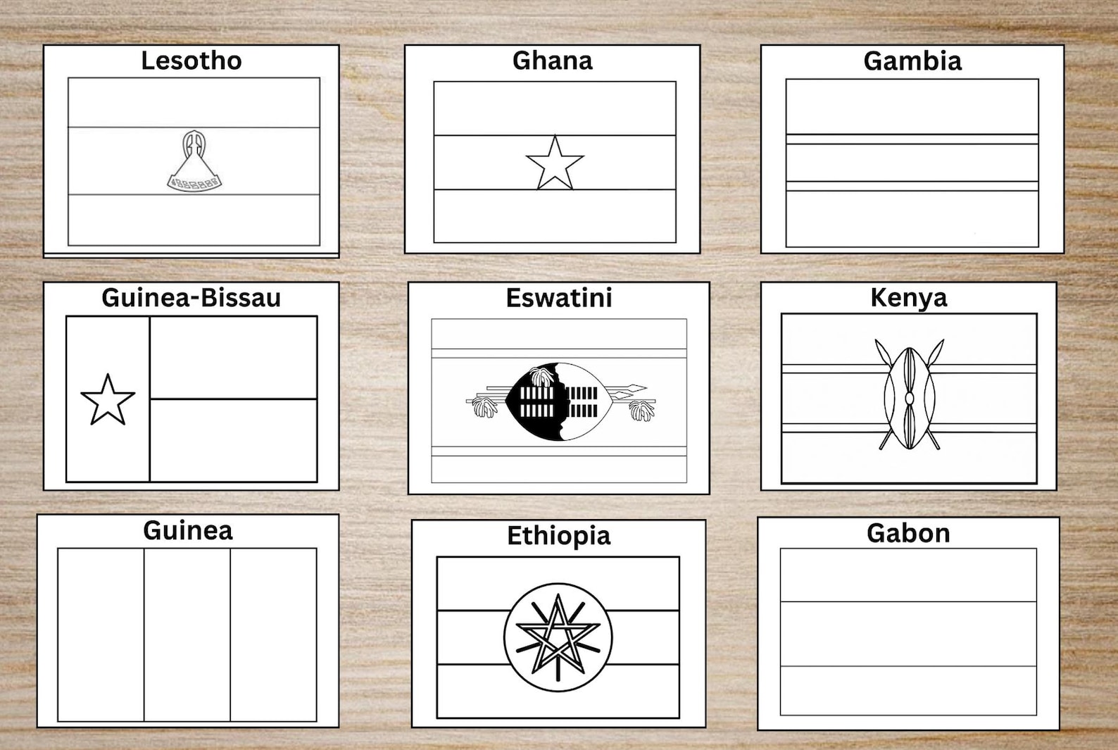 Coloring Pages Flags of Africa | Coloring African Flags | Coloring ...