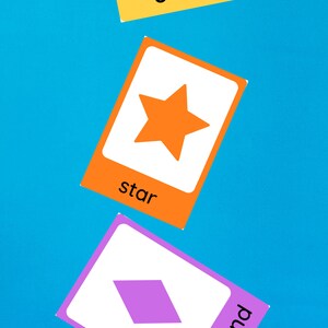 Learning Shapes Sight Word Flashcards Pre-k, Kindergarten Summer ...