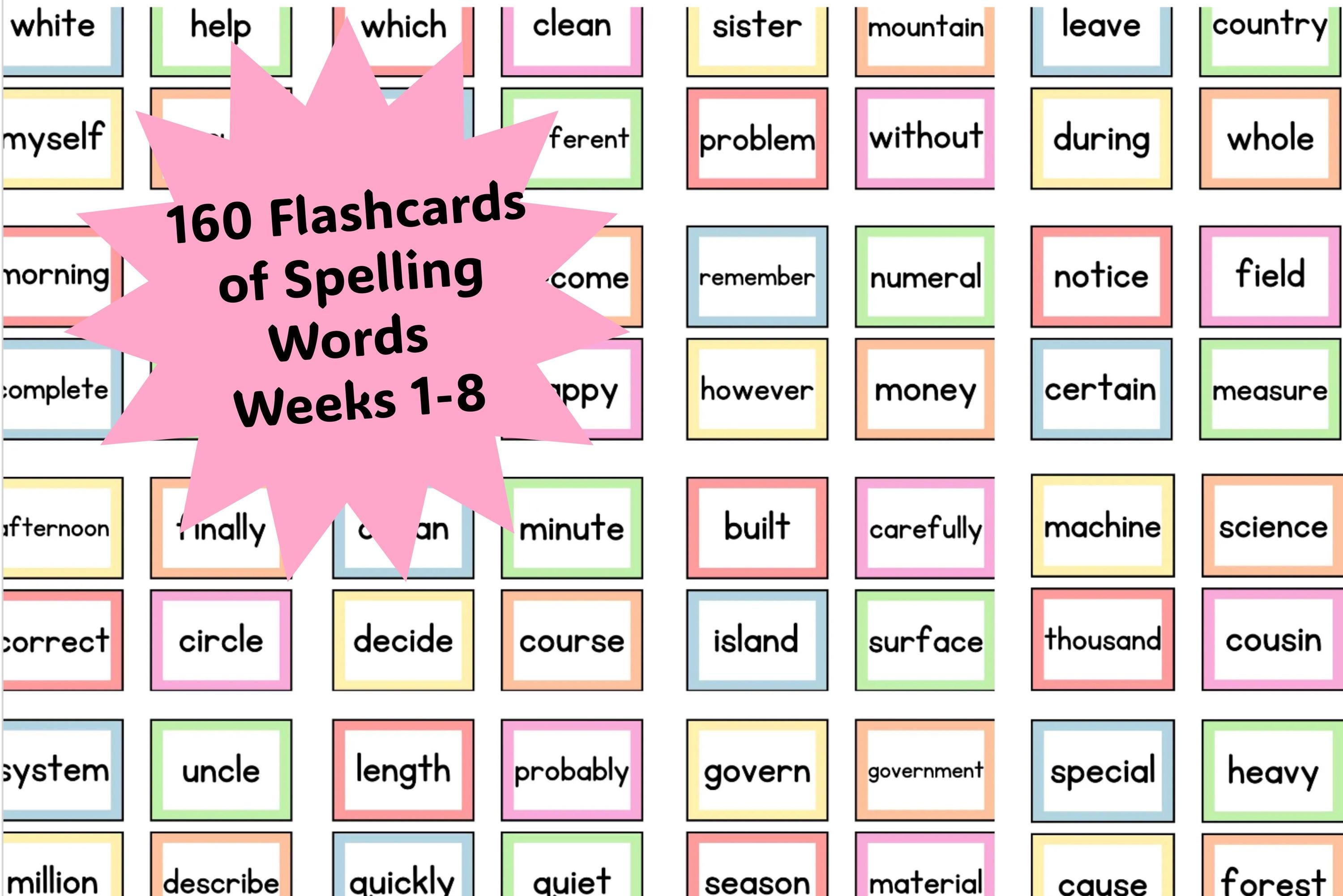 4th Grade Spelling Practice Worksheets | Homeschool ELA Curriculum (PDF ...