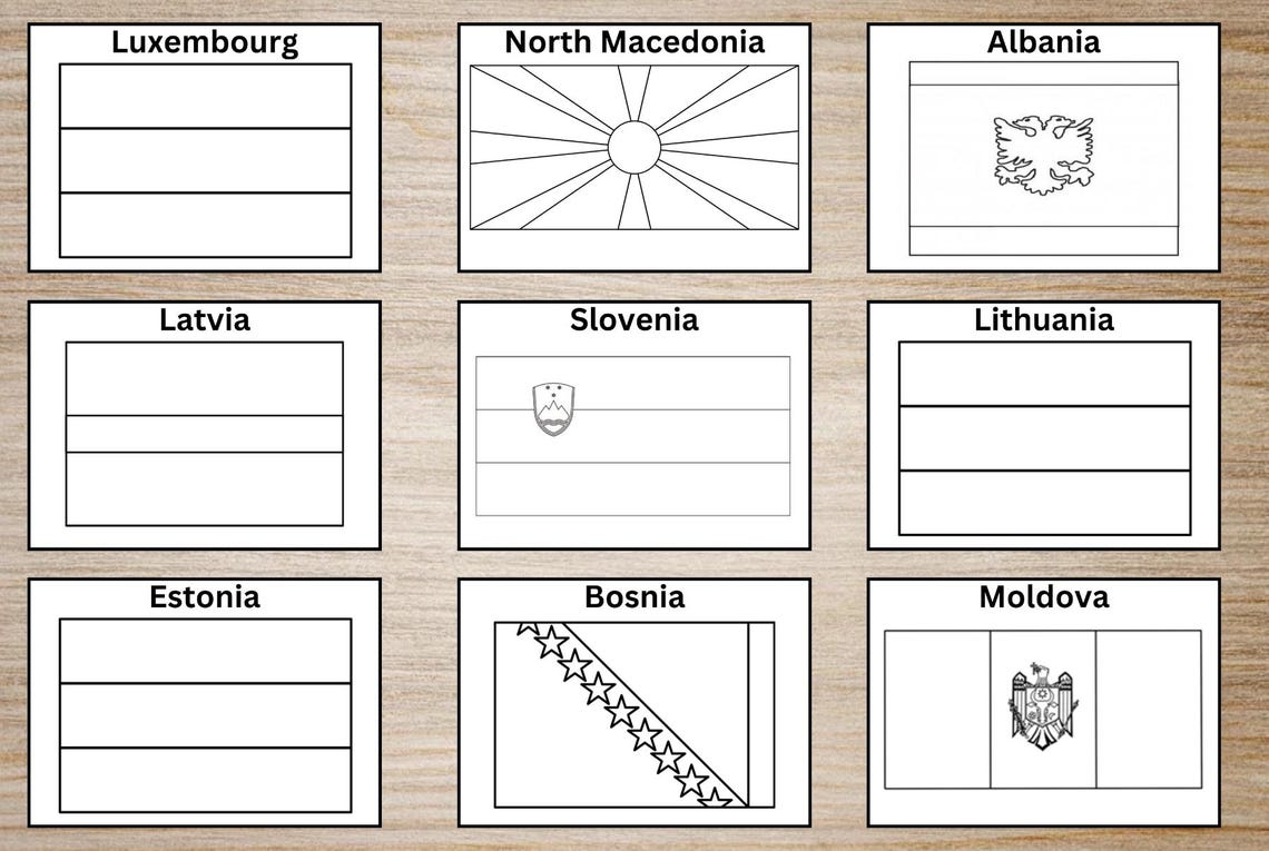 Flags of Europe Coloring Pages | Coloring European Flags | Coloring ...