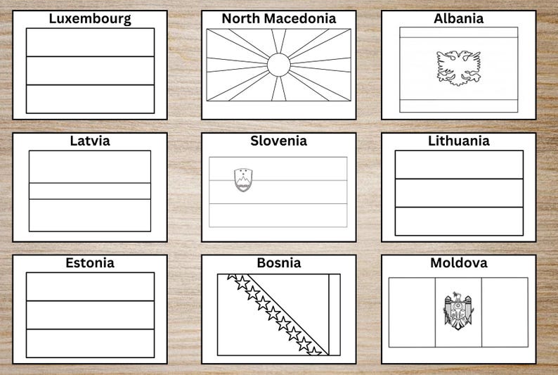 Flags of Europe Coloring Pages | Coloring European Flags | Coloring ...