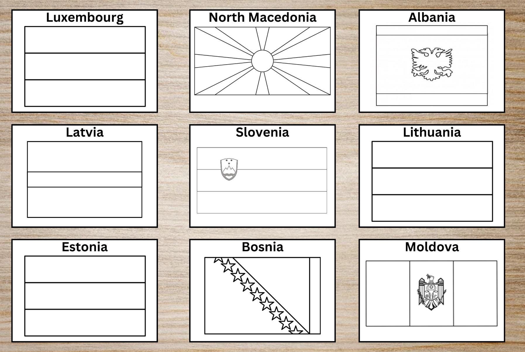 Flags of Europe Coloring Pages | Coloring European Flags | Coloring ...