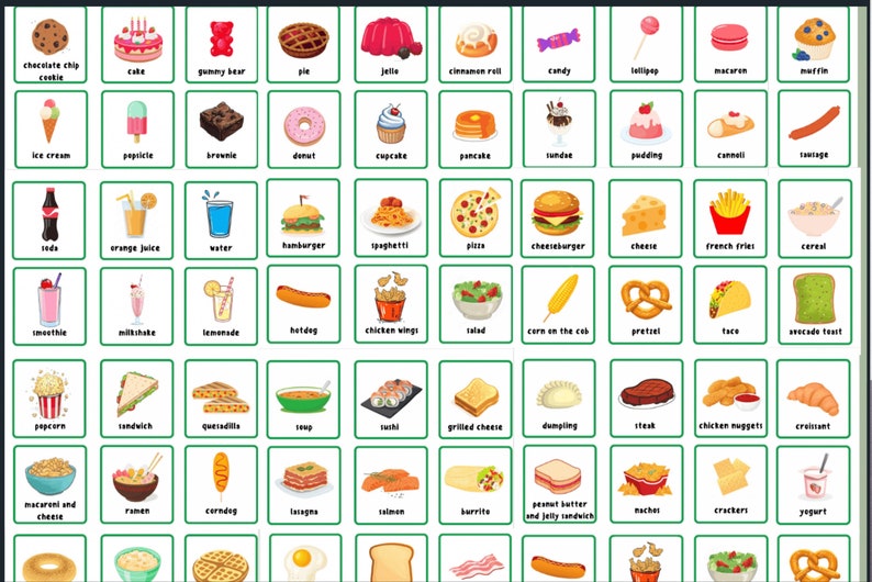 Multipack- 60+ Food and Drink Sight Word Flashcards | Pre-k ...