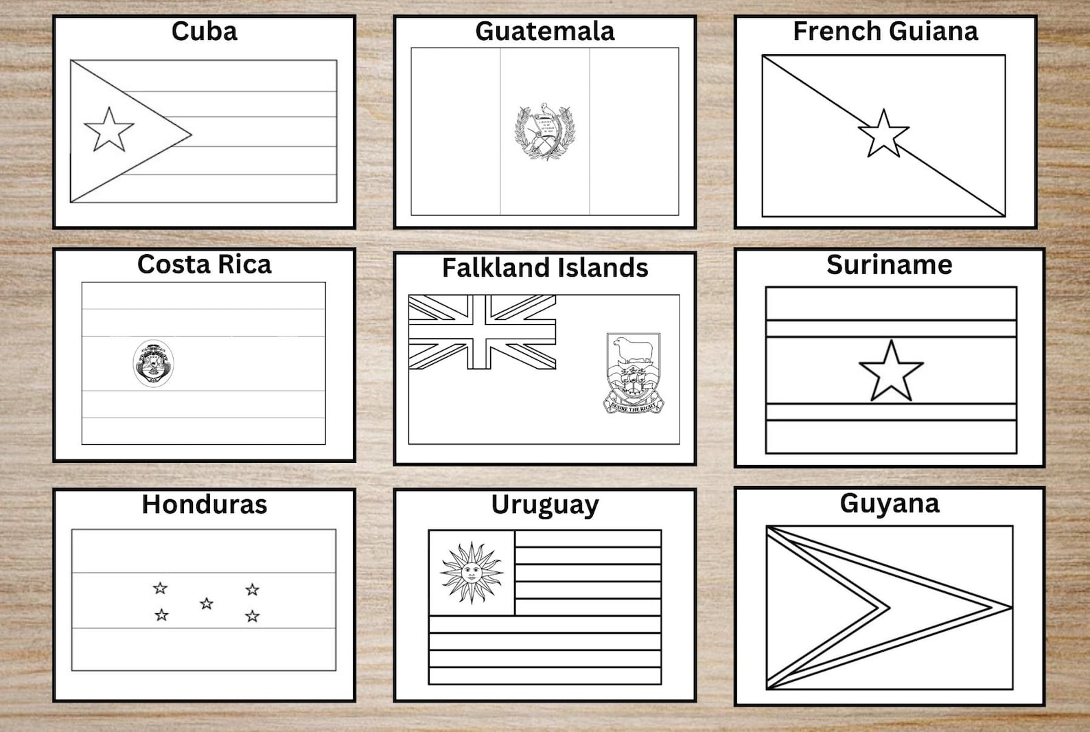 Flags of North, Central, and South America Coloring Pages | Coloring ...