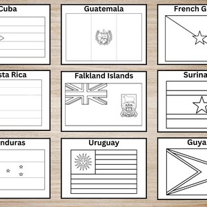 Flags of North, Central, and South America Coloring Pages | Coloring ...