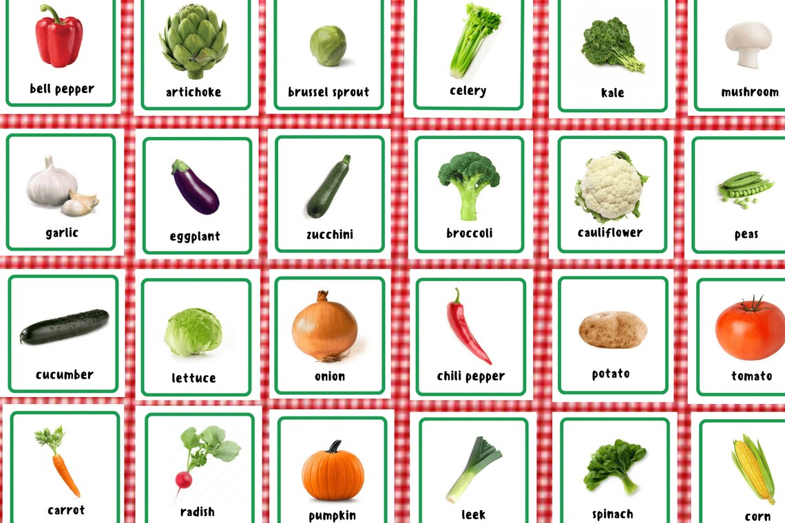 Fruits and Veggies Sight Word Flashcards Pre-k, Kindergarten Summer ...