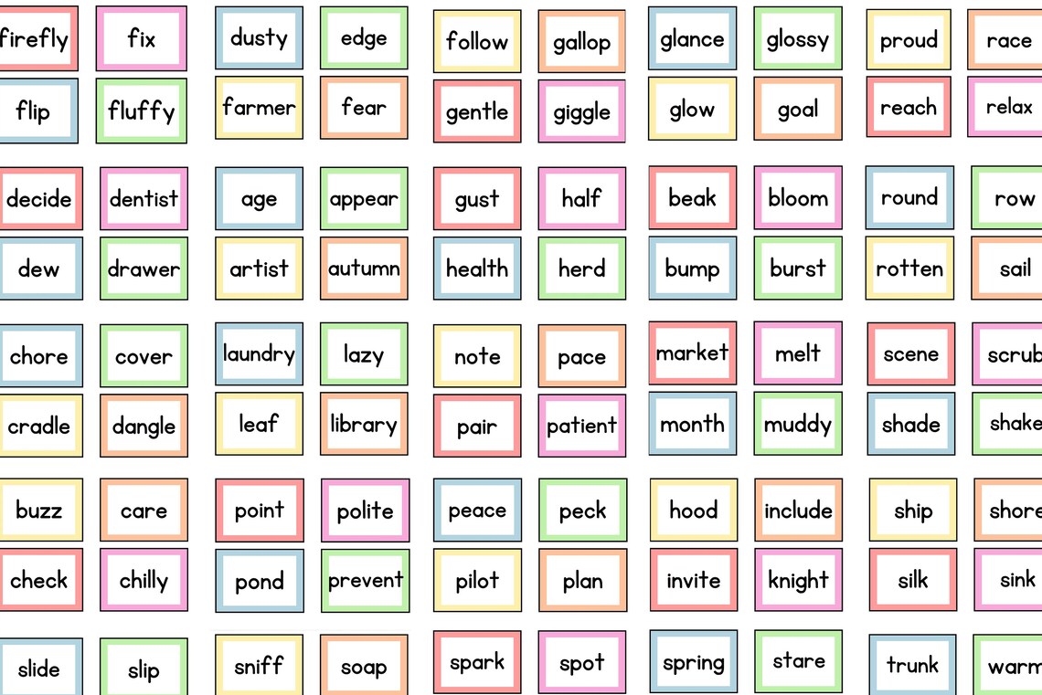 100+ 2nd Grade Sight Word Flashcards | Second Grade Vocab | Second ...