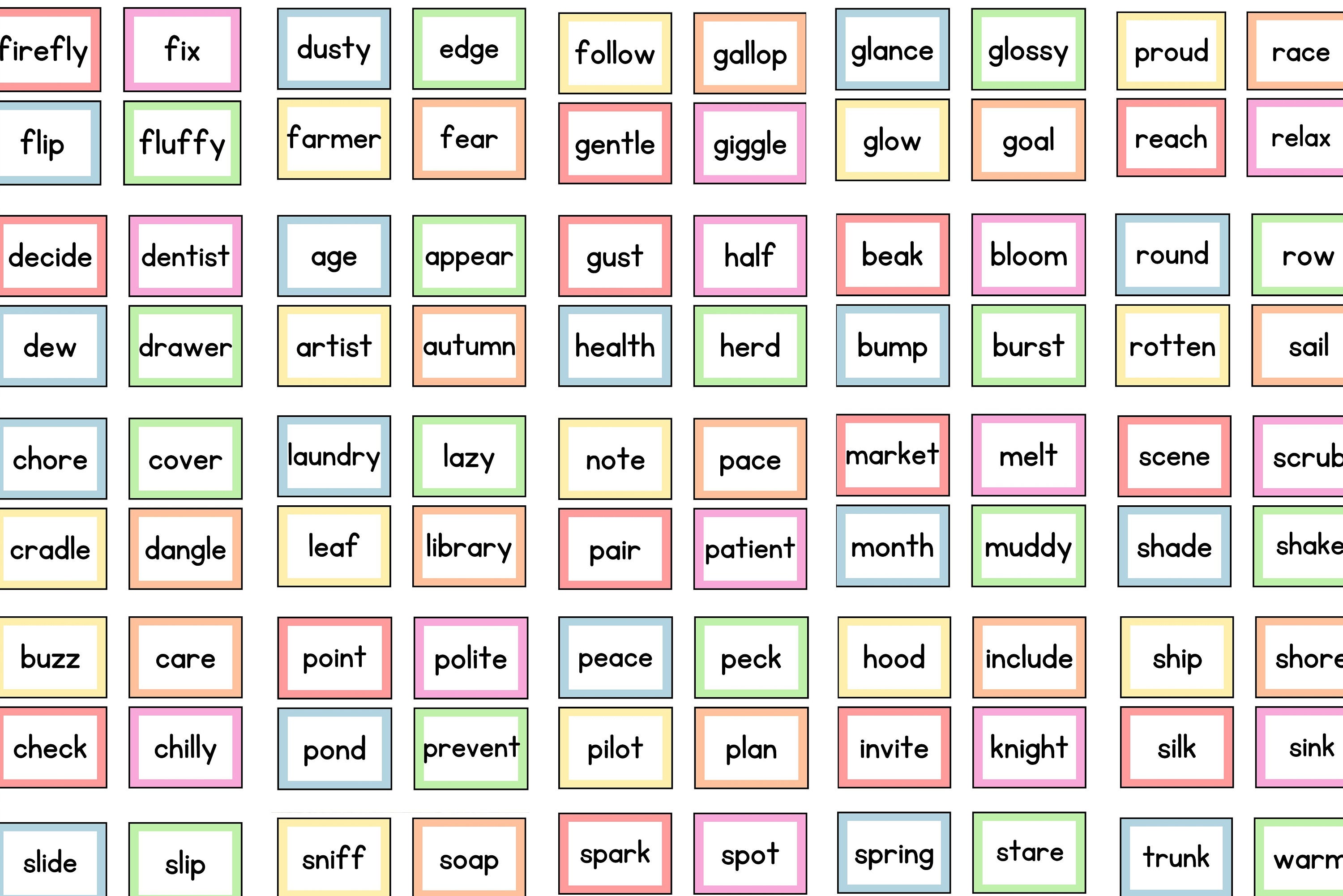100+ 2nd Grade Sight Word Flashcards | Second Grade Vocab | Second ...