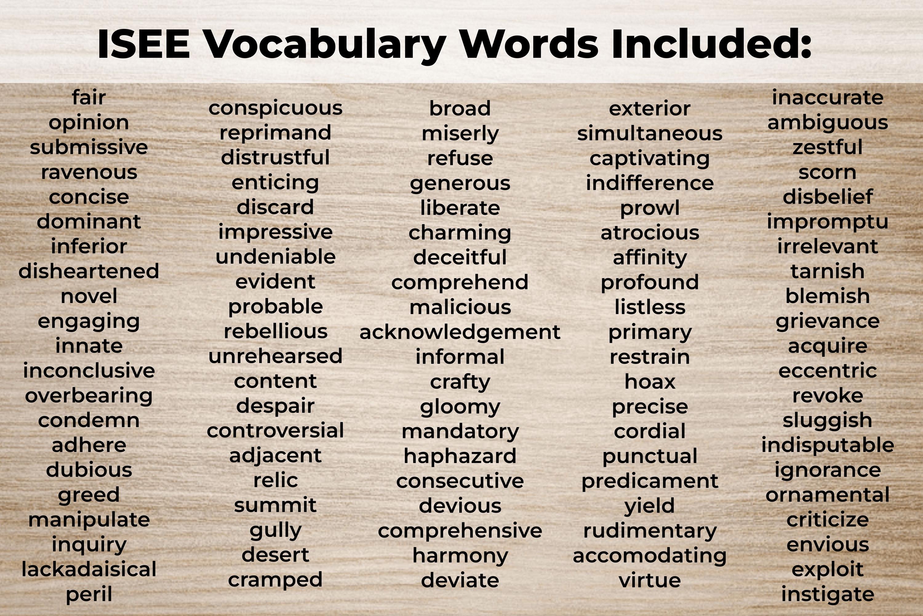 100+ ISEE Middle Level and Upper Level Verbal Flashcards | ISEE ...