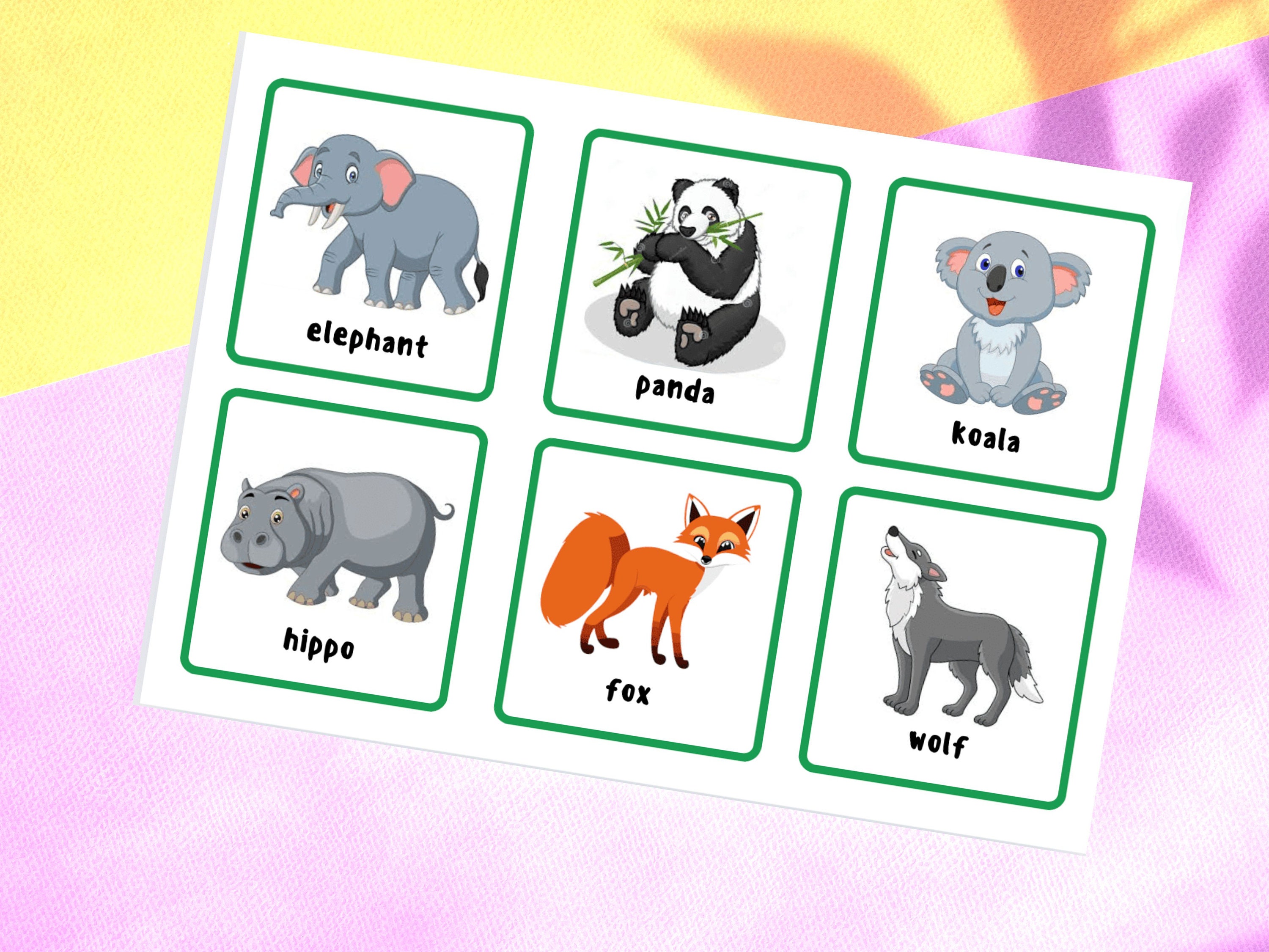 Zoo Animals Sight Word Flashcards | Kindergarten, Elementary School ...