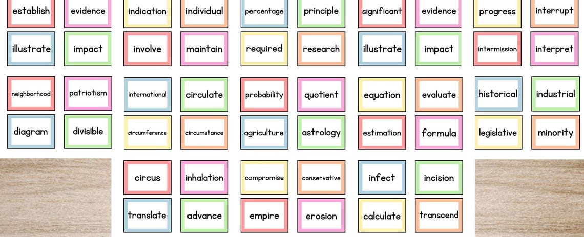 150+ 6th Grade Sight Word Flashcards | Sixth Grade Vocab | Reading ...