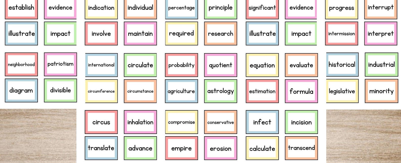 150+ 6th Grade Sight Word Flashcards | Sixth Grade Vocab | Reading ...
