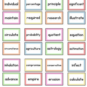 150+ 6th Grade Sight Word Flashcards | Sixth Grade Vocab | Reading ...