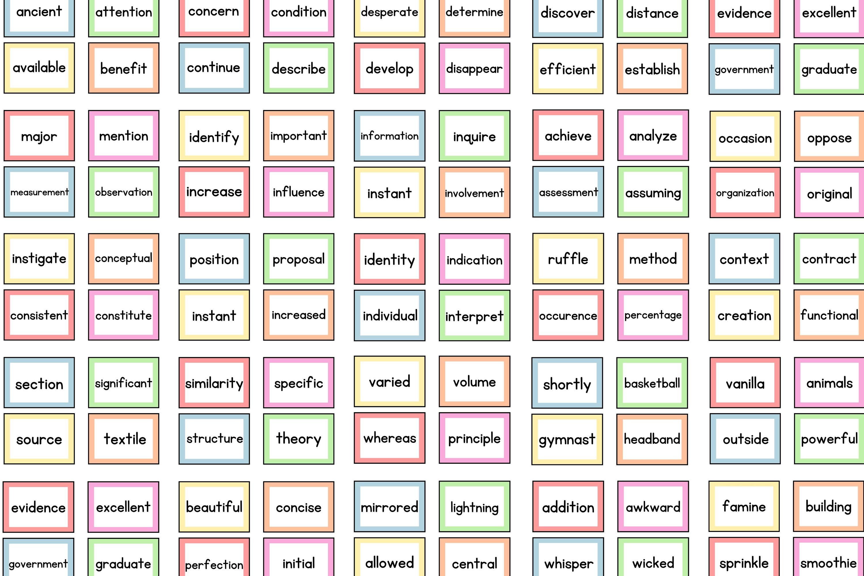 100 5th Grade Sight Words Flashcards | Fifth Grade Vocab | 5th Grade ...
