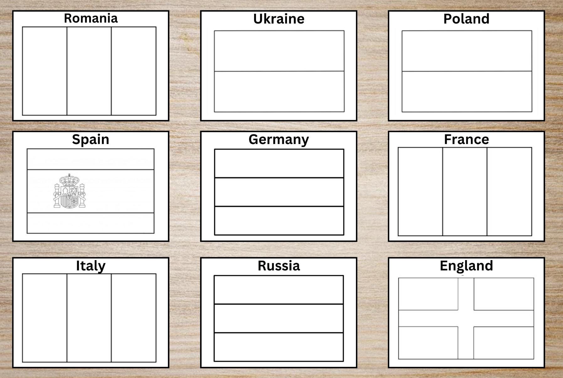 Flags of Europe Coloring Pages | Coloring European Flags | Coloring ...
