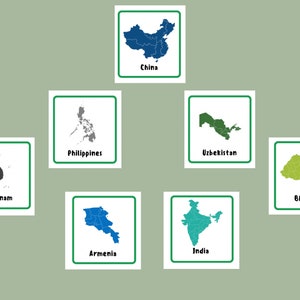 Asian Country Map Flashcards | Geography | Learn the Maps of Asia ...
