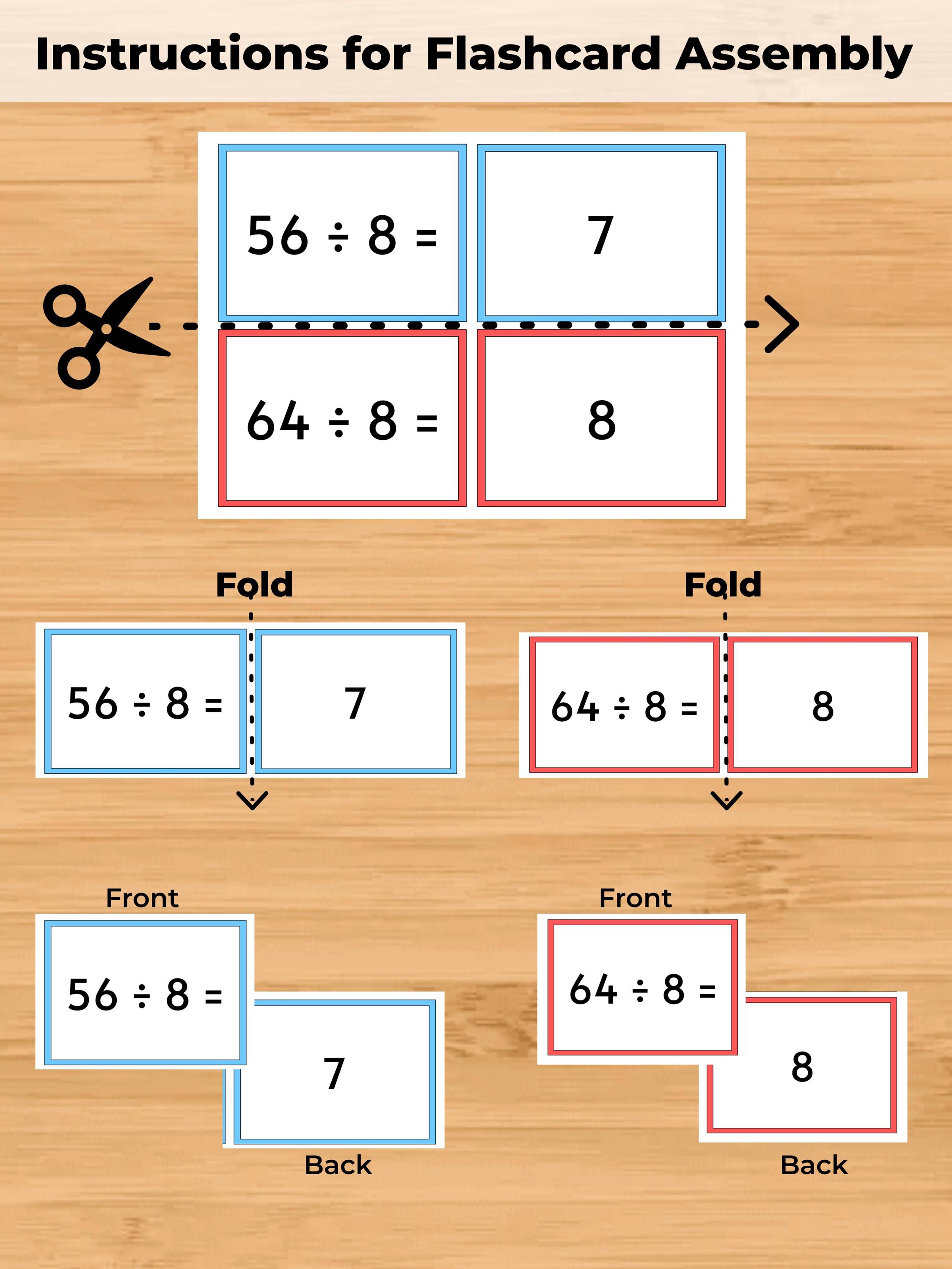 140+ Division Flashcards | 2nd, 3rd, and 4th Grade Division | Colorful ...
