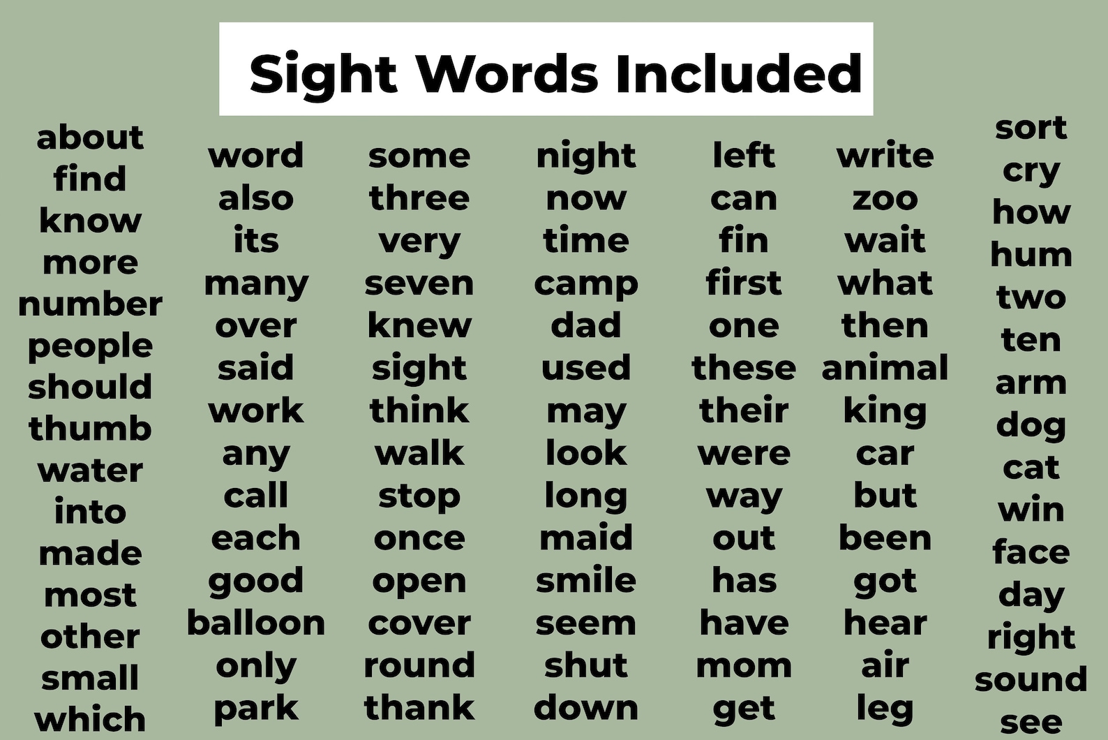 100 1st Grade Sight Word Flashcards | First Grade Learn to Read ...