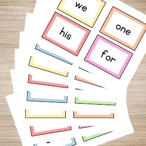 Kindergarten Sight Word Flashcards | Kindergarten Vocab | Reading Level ...