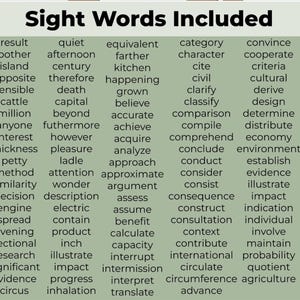 150+ 6th Grade Sight Word Flashcards | Sixth Grade Vocab | Reading ...
