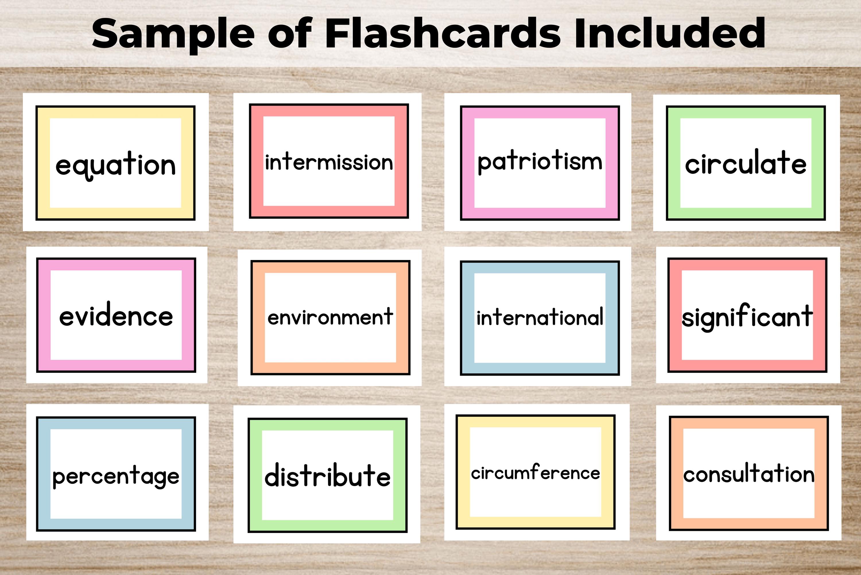 150+ 6th Grade Sight Word Flashcards | Sixth Grade Vocab | Reading ...