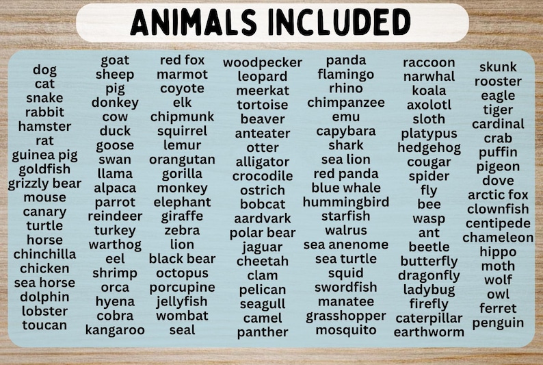 Animal Sight Word Flashcards: Colorful Learning for Kids Ages 2-7 (PDF ...