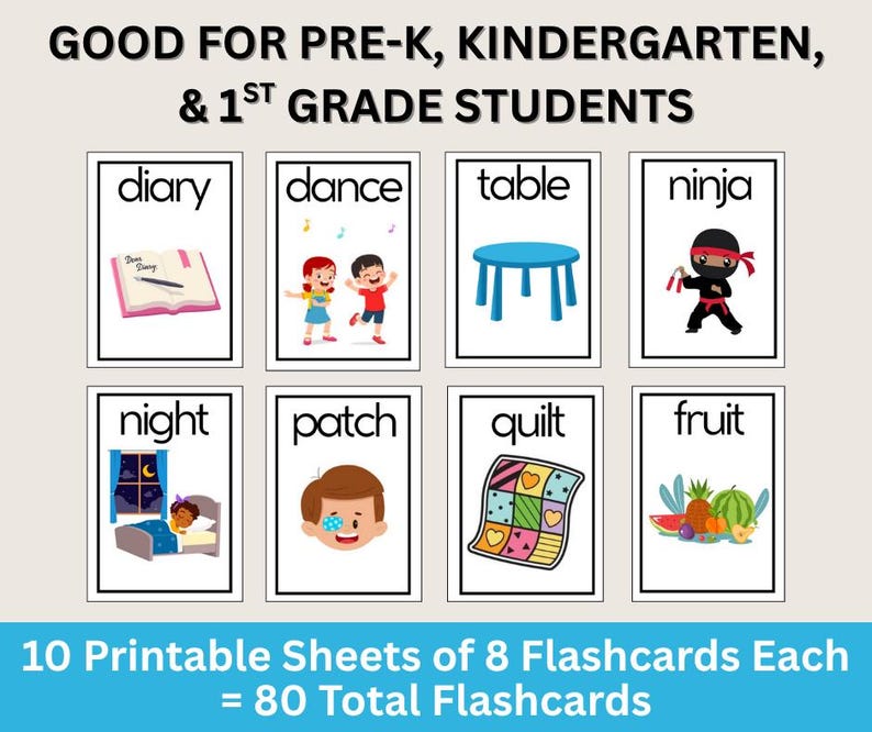 5-letter Sight Word Flashcards | Pre-k Kindergarten, Ready for Printing ...