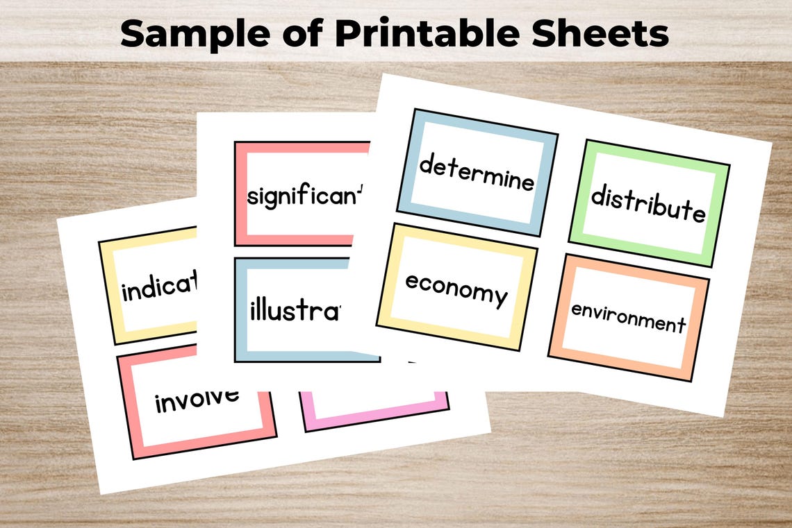 150+ 6th Grade Sight Word Flashcards | Sixth Grade Vocab | Reading ...