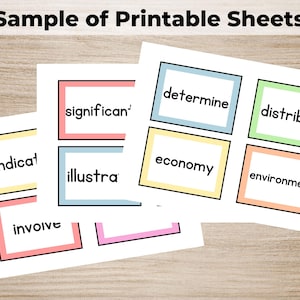 6th Grade Sight Word Flashcards | 150+ Vocabulary Words (PDF Instant ...