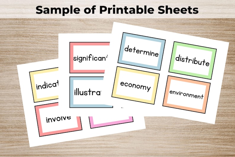6th Grade Sight Word Flashcards | 150+ Vocabulary Words (PDF Instant ...