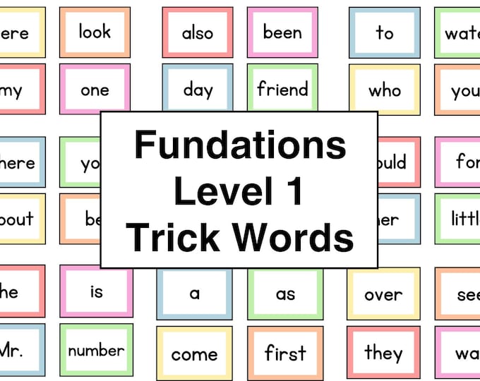 Grade 1 Fundations Trick Sight Words | First Grade Sight Words ...