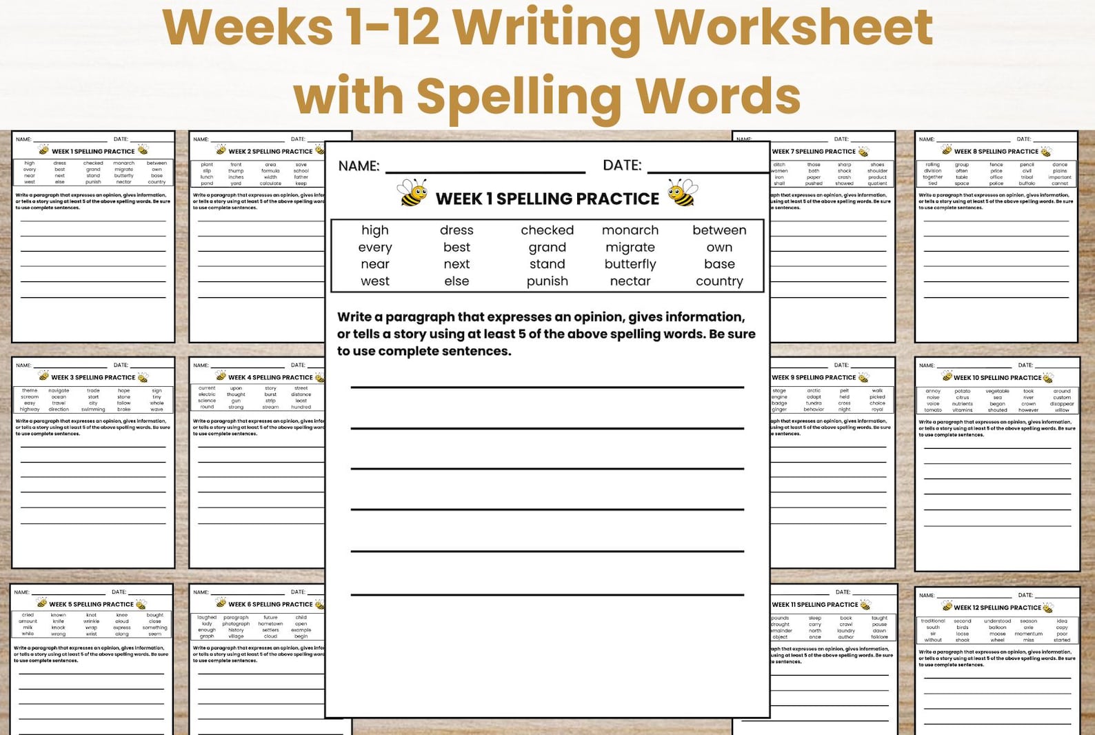 3rd Grade Spelling Worksheets and Flashcards | 3rd Grade Spelling ...