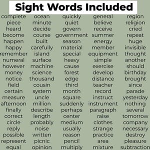 300 4th Grade Sight Word Flashcards | Fourth Grade Vocab | Reading ...
