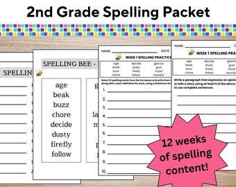 2nd Grade Spelling Practice | Worksheets & Flashcards for 2nd Graders ...